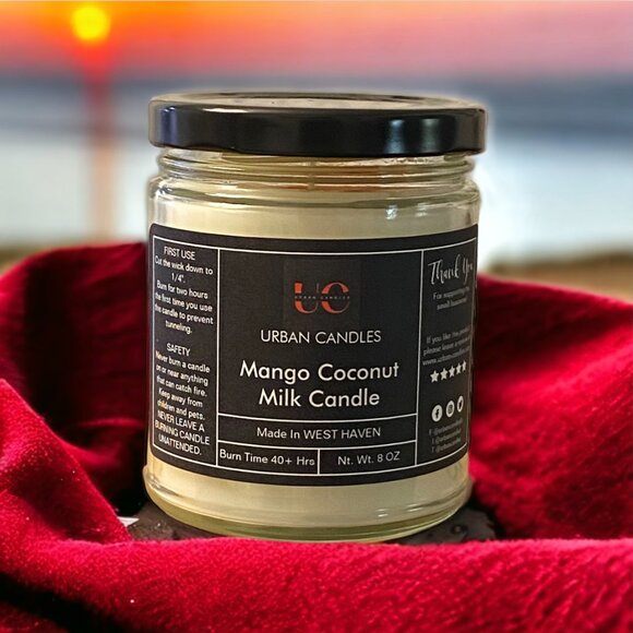 Urban Candles LLC | Accents | Mango And Coconut Scented Candle 8 Oz ...